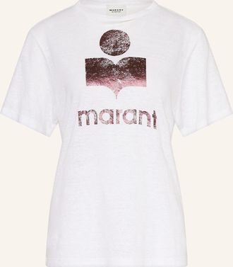 Isabel Marant Marant Étoile T-Shirt Zewel Aus Leinen weiss