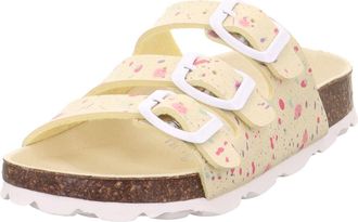 Superfit Mädchen Fussbettpantoffel Hausschuhe 1-800113, Gelb Weiß 6050, 26 EU