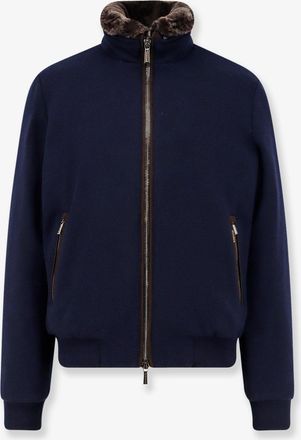 Moorer Bellati-Mrw wool and cashmere jacket with fur detail - MOORER - gender_Man