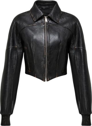 VSP Vsp, Femme, Vestes, Brun, Taille: 42 FR Veste en cuir Abigail