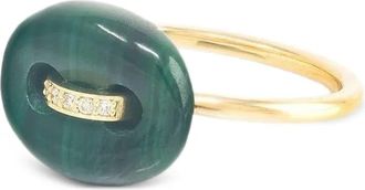 Jenna Blake bague Mariner Malachite en or 18ct
