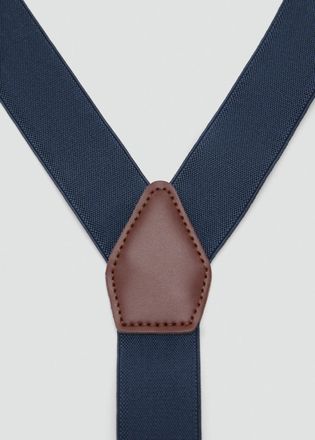 Mango Verstellbare elastische Riemen mit Lederdetails marineblau - Herren - Einheitsgr&ouml;&szlig;e - MANGO MAN