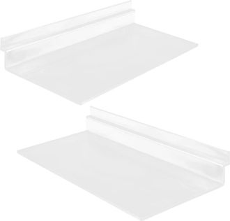 Cabilock 2 St&uuml;ck Transparente Wand schuhregale Stabile Slatwall Schuhaufbewahrung mit Einfacher Montage Platzsparend Langlebig Modernes Design f&uuml;r Schuhgesch&auml;f