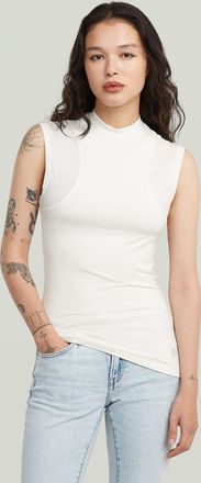 G-Star 2nd Skin Mock T-Shirt - Wei&szlig; - Damen