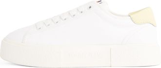 Tommy Jeans Damen Canvas Sneaker Flatform Elegant, Weiß (Ecru), 39
