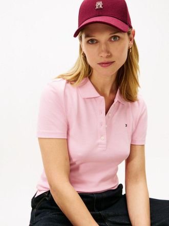 Tommy Hilfiger Poloshirt 1985 Slim Fit Pique Premium mit Logostickerei, mit Seitenschlitzen