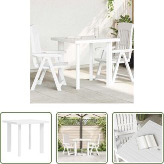 vidaXL Table ext&eacute;rieure - Table de jardin Blanc 80x75x72 cm Plastique