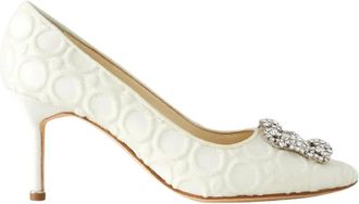 Manolo Blahnik Femme, Chaussures, Beige, Taille: 40 EU Hangisi Stilettos 70