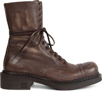 Miu Miu Leather laced booties