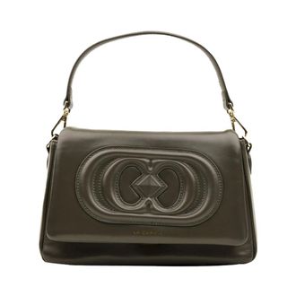 La Carrie Graue Leder Umh&auml;ngetasche - - Bags - Damen - Grau - ONE SIZE