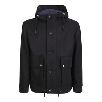 Pantaloni Torino Homme, Vestes, Noir, Taille: XL Veste en Laine &agrave; Capuche Noire