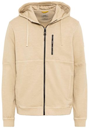 Camel Active Herren Kapuzen-Sweatjacke aus Reiner Baumwolle Beige menswear-6XL