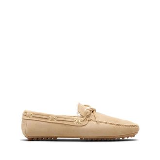 Car Shoe Beige Wildleder Flache Schuhe mit Schleife - - Shoes - Herren - Beige - 44 EU