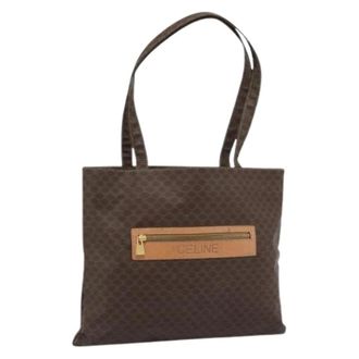 Celine Pre-owned Macadam Canvas Tote Bag - Femme - Pre-owned - Brun - Taille: ONE Size