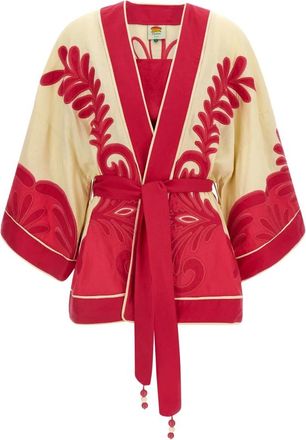 Farm Rio Farm Rio, Femme, Blouses et Chemises, Rouge, Taille: 36 FR Spring Arabesc Set