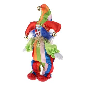 Perfeclan 19 cm Halloween Clown Puppen Stehende Clownmann Figur Dekofigur, Geschenk f&uuml;r Weihnachten/Halloween, 4