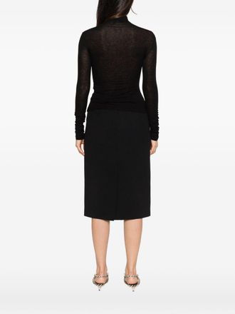 Ermanno Scervino Lace-Trimmed Sweater - Black