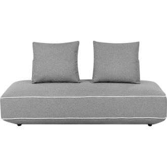 Beliani Chaiselongue SEILLANS Stoff Dunkelgrau