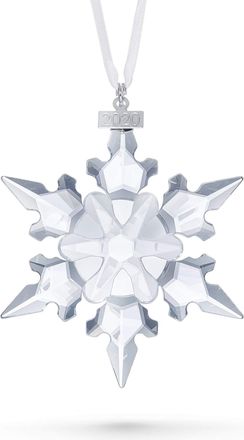 Swarovski Ornament, Jahresausgabe 2020, Edler Swarovski Kristall in Schneeflocken-Form, mit Prachtvollem Satinband und Metalletikett