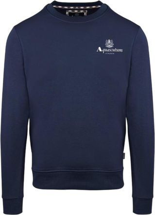 Aquascutum Sweatshirt f&uuml;r Herren, Rundhalsausschnitt, Lang&auml;rmlig (Marine)