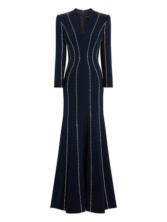 Jenny Packham Victoire Abendkleid mit V-Ausschnitt - Blau