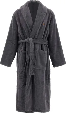 Polo Ralph Lauren Peignoir en &eacute;ponge Pony - Homme - V&ecirc;tements de nuit et de d&eacute;tente - Gris - Taille: 2Xs/Xs