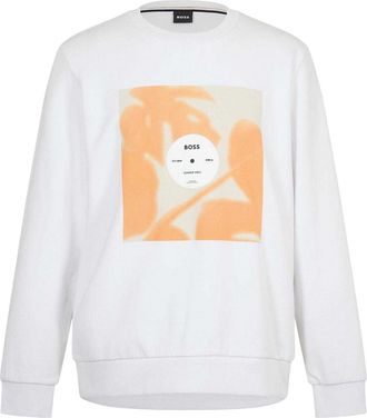 HUGO BOSS Soleri 88 Sweatshirt f&uuml;r Herren, Rundhalsausschnitt, gerippt (Wei&szlig;)