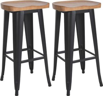 Clp 2er Set Barhocker Clara schwarz