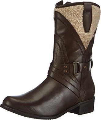 Andrea Conti 1418606061, Bottes Classics de Hauteur Moyenne, Doublure Chaude Femme - Marron - Braun (Dunkelbraun), 35 EU (3 Damen UK) EU