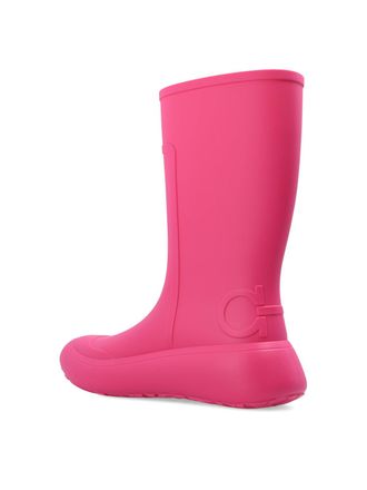 Ferragamo Womens Ankle Boot Pink Rubber