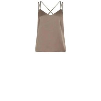 Dante6 Mandell Satin-Look Top - - Tops - Damen - Grau - XS