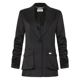 Philipp Plein Satin Cargo Fit Blazer - - Jackets - Damen - Schwarzk - M