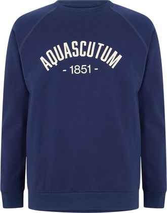 Aquascutum Sweatshirt f&uuml;r Herren, Raglan&auml;rmel (Marine)