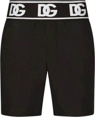 Dolce & Gabbana Short de bain &agrave; large ceinture logo - Homme - Maillots de bain - Noir - Taille: XL