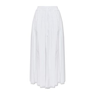 Dolce & Gabbana Baumwollrock mit Spitzeneins&auml;tzen - - Skirts - Damen - Wei&szlig; - XS
