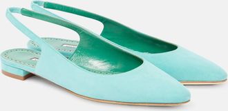 Manolo Blahnik Ballerines Sawra 10 en daim