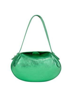 Usha Handtasche Damen Laminat gr&uuml;n