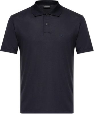 Emporio Armani Homme, Tops, Bleu, Taille: 2XL Polo avec Logo Brod&eacute;