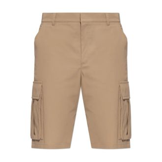 Balmain Cotton Canvas Cargo Bermuda Shorts - - Shorts - Herren - Beige - XL