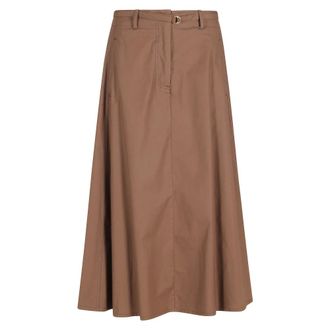 Seventy Femme, Jupes, Brun, Taille: 38 FR Belted Midi Skirt
