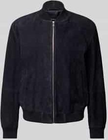HUGO BOSS Regular Fit Lederjacke aus echtem Ziegenvelours Modell H-MULLER