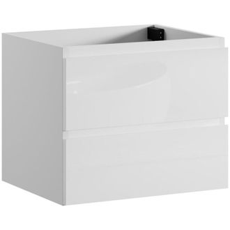 Badplaats Waschbeckenunterschrank Angela 60cm - Hochglanz Wei&szlig; - Unterschr