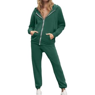 Generic Ensemble de v&ecirc;tements de d&eacute;tente pour femme avec pantalon Plus loisirs dhiver en peluche pour femme Ensemble de gym en polaire V&ecirc;tements de sport pour