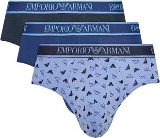 Emporio Armani Homme, Sous-vêtements, Bleu, Taille: XS Slips en Coton Bleu Extensible