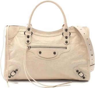 Balenciaga Mittelgroße City Tote Bag - Nude