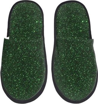 Generic Chaussures De Maison Vert &Eacute;meraude Scintillant Int&eacute;rieur Et Ext&eacute;rieur Chaussures Outdoor Fuzzy Pantoufles H&ocirc;tels Shoes Pour Chambre &Agrave; Coucher Camping 