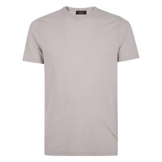 Zanone Homme, Tops, Beige, Taille: M T-shirt Icecotton Coupe Slim
