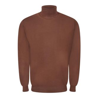 Dell'Oglio Homme, Pulls, Brun, Taille: XL Pull Col Roul&eacute;