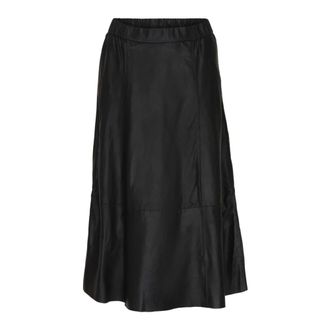 BTF-CPH A-Linien Lederrock 100096 - - Skirts - Damen - Schwarzk - M