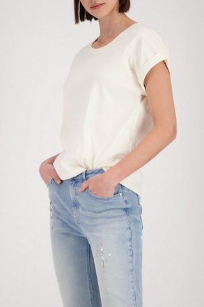 Monari T-Shirt Shirt Basic Pima Regular fit mit R&uuml;ckenfalte